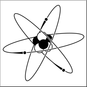 Clip Art: Atom B&W – Abcteach