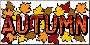 Clip Art: Autumn Banner Color – Abcteach