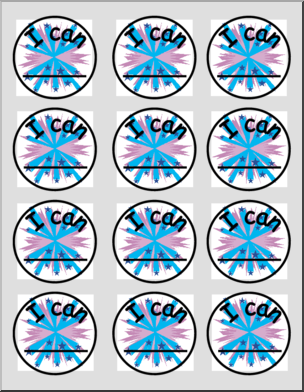 Badge: I can………..! (color) (small) – Abcteach