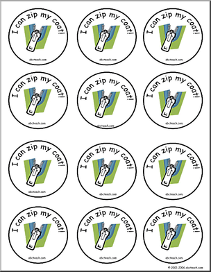 Small Badges: “I can zip my coat” – Abcteach