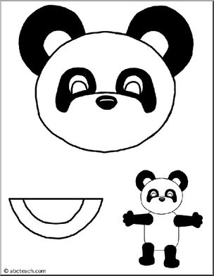 Paper Bag Puppet: Animals – Panda – Abcteach