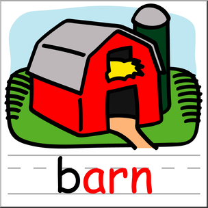 Clip Art: Basic Words: -arn Phonics: Barn Color – Abcteach