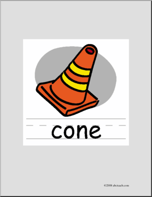 Clip Art: Basic Words: Cone Color (poster) – Abcteach
