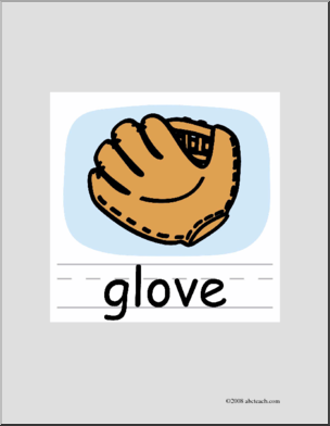 Clip Art: Basic Words: Glove Color (poster) – Abcteach