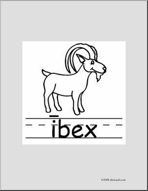 Clip Art: Basic Words: Ibex Color (poster) – Abcteach