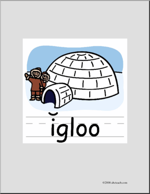 Clip Art: Basic Words: Igloo Color (poster) – Abcteach