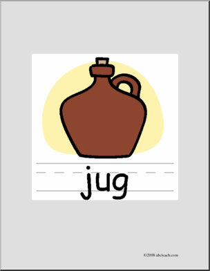Clip Art: Basic Words: Jug Color (poster) – Abcteach