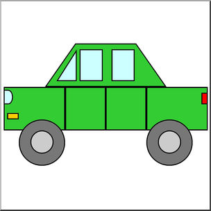 Clip Art: Basic Shapes: Car Color – Abcteach