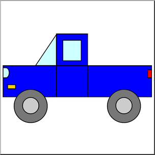 Clip Art: Basic Shapes: Truck Color – Abcteach