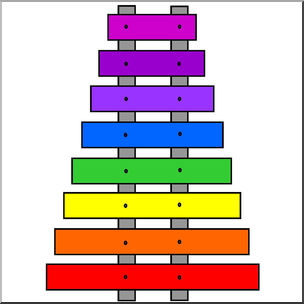 Clip Art: Basic Shapes: Xylophone Color – Abcteach