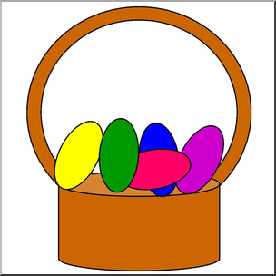 Clip Art: Easter Basket 1 Color – Abcteach