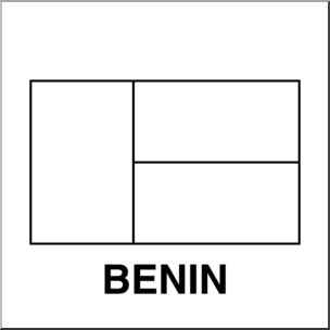 Clip Art: Flags: Benin B&W – Abcteach