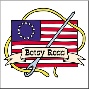 Clip Art: US Folklore: Betsy Ross Color 2 – Abcteach