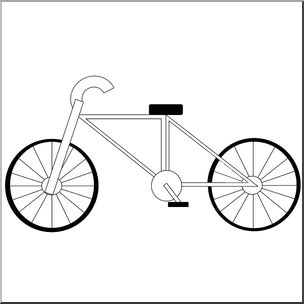 Clip Art: Basic Shapes: Bicycle B&W – Abcteach
