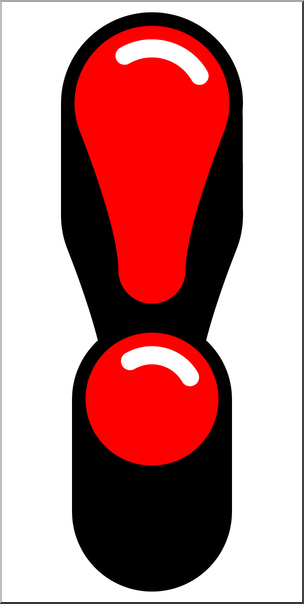 Clip Art: Punctuation: Big Exclamation Point 1 Color – Abcteach