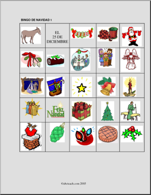 Bingo de Navidad – Abcteach