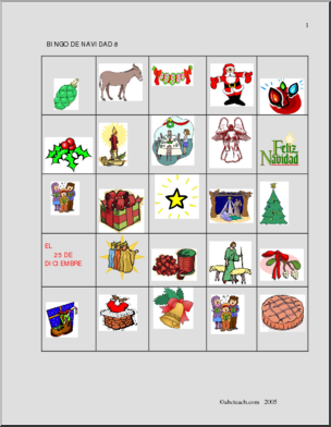 Bingo de Navidad – Abcteach