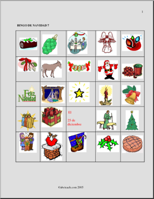 Bingo de Navidad – Abcteach