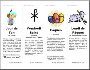 French: Bookmarks – French Holidays – Abcteach