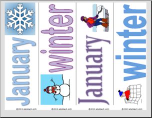 Bookmarks: January/Winter (ESL) – Abcteach