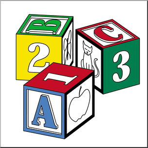 Clip Art: Child’s Blocks Color – Abcteach