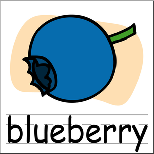 Clip Art: Basic Words: Blueberry Color Labeled – Abcteach