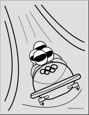 Coloring Page: Olympics – Bobsleigh – Abcteach