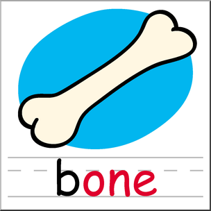 Clip Art: Basic Words: -one Phonics: Bone Color – Abcteach