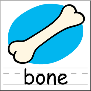 Clip Art: Basic Words: Bone Color Labeled – Abcteach