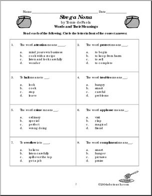 Strega Nona (primary/elem)’ Book – Abcteach