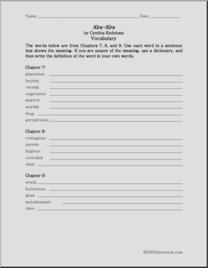 Kira-Kira (upper elem/middle) Book – Abcteach