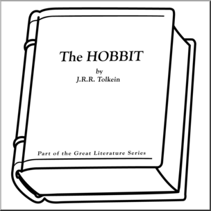 Clip Art: Book: The Hobbit B&W – Abcteach
