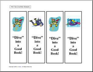 Bookmarks: Diving – Abcteach