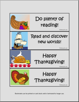 Bookmarks: November (color) – Abcteach