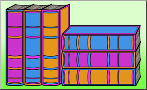 Clip Art: Books 3 Color 1 – Abcteach