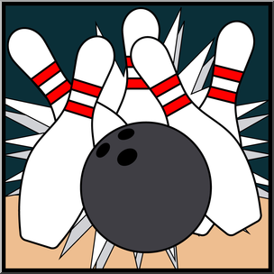 Clip Art: Sports Icon: Bowling Color – Abcteach