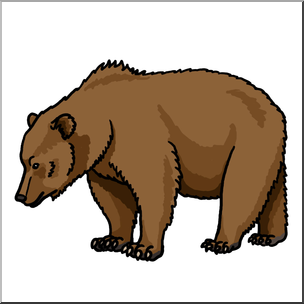 Clip Art: Brown Bear Color 2 – Abcteach