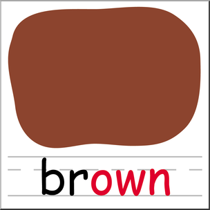 Clip Art: Basic Words: -own Phonics: Brown Color – Abcteach
