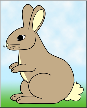 Clip Art: Cartoon Bunny 1 Color 1 – Abcteach