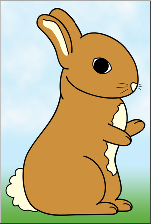 Clip Art: Cartoon Bunny 2 Color 1 – Abcteach
