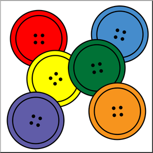 Clip Art: Classroom Manipulatives: Buttons Color – Abcteach