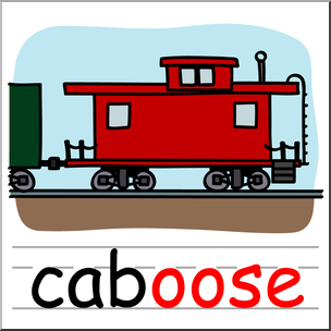 Clip Art: Basic Words: -oose Phonics: Caboose Color – Abcteach