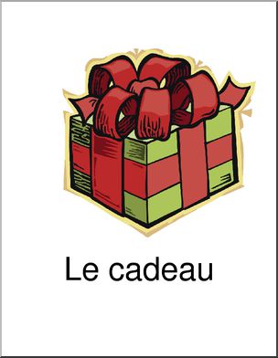 French: NoÃŽl; Cadeau Vocabulary Poster – Abcteach