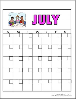 Calendar: July – Abcteach