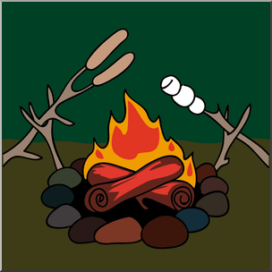 Clip Art: Campfire Color – Abcteach