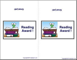 Candy Wrapper: Reading Award (bookworm) – Abcteach