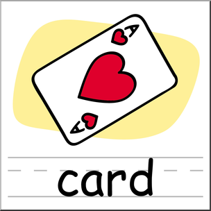 Clip Art: Basic Words: Card Color Labeled – Abcteach