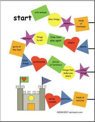 Board Game: Name Three Things… (ESL) – Abcteach