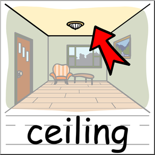 Clip Art: Basic Words: Ceiling Color Labeled – Abcteach