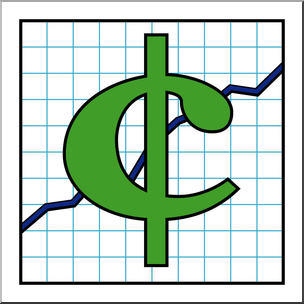 Clip Art: Money: Cent Sign 1 Color 1 – Abcteach